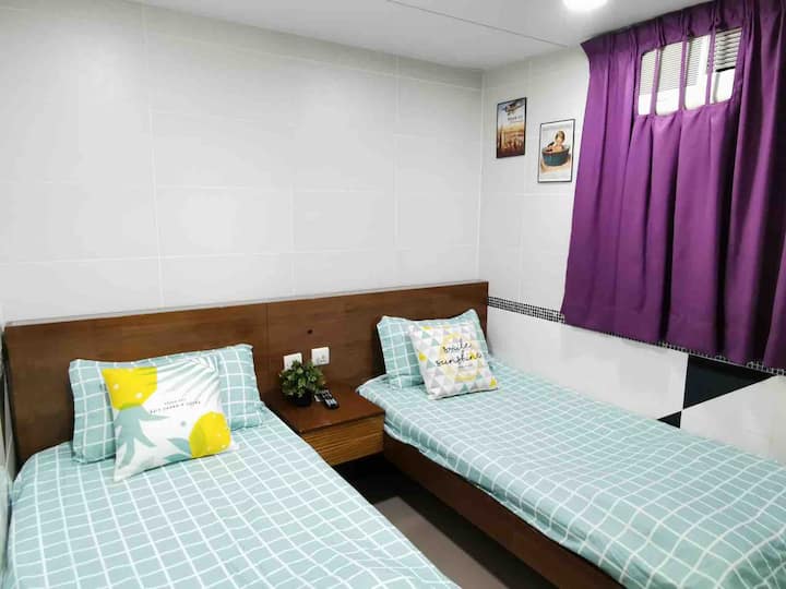 Jordan Hostel Mtr 1 Min Twin Bed W/private Br - Tsim Sha Tsui