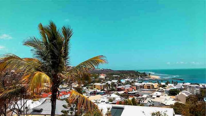 Grand Studio Avec Patio Et Magnifique Vue Mer - Saint-Gilles les Bains