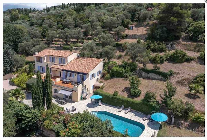 Superb Bastide - A/c & Pool - 8 Min To Valbonne - Grasse