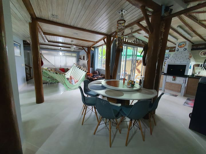 Casa Azul Na Praia De Cambury - São Sebastião