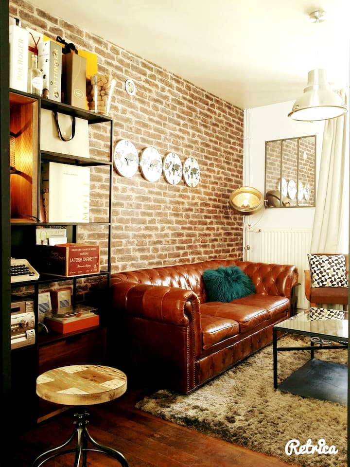8 Pers Triplex Atelier & Terrasse En Centre / Gare - Reims
