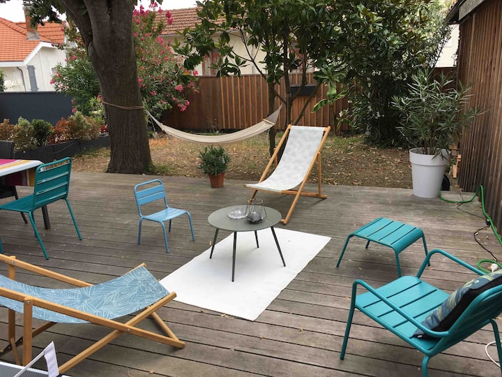 Villa T3, 2 Terrasses, Jardin, 300 M Du Bassin - Arcachon