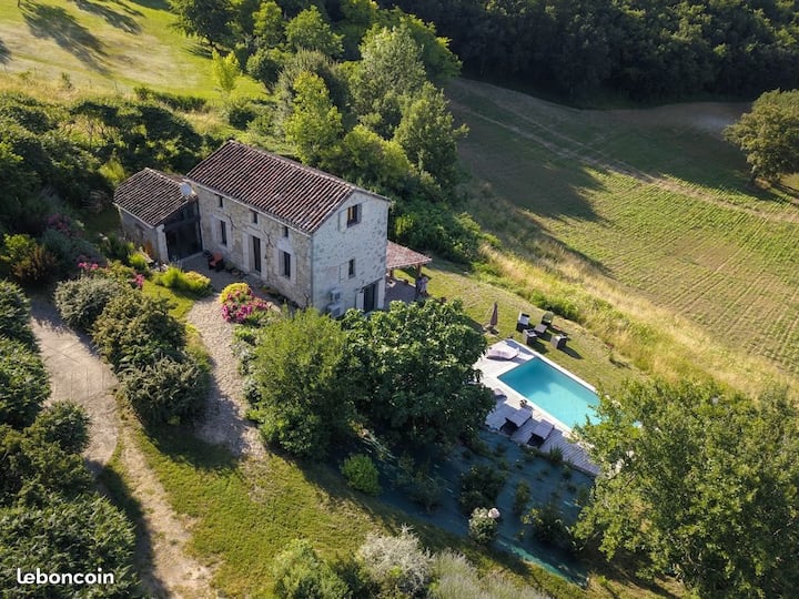 Maison De Charme Avec Piscine Privée Pour Famille - Lot-et-Garonne