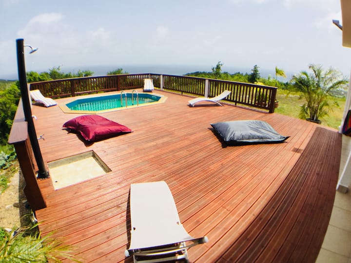 Villa éCologique Classée 3* Vue Mer Piscine Privée - Marie-Galante