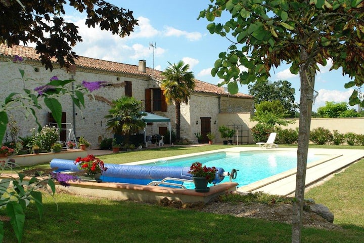 Gîte Rural 10-12 Pers Avec Piscine - Les Jardins de Coursiana