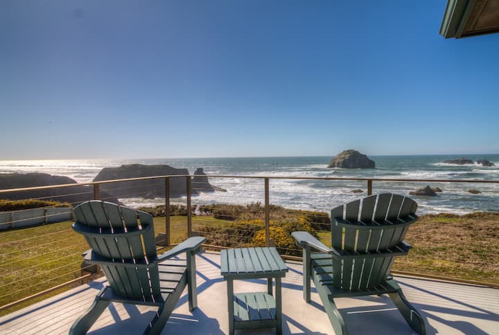 Unobstructed Oceanfront View At Face Rock - Bradley Lake, OR