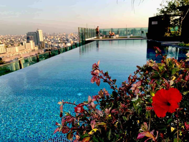 Stay Panorama Views Rooftop Pool For Long Stay - Bangkok