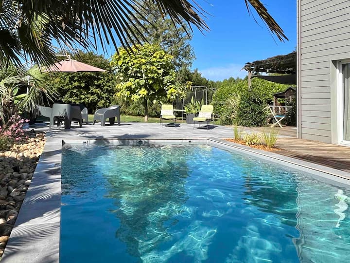 Villa 160m2 Avec Piscine Bassin D'arcachon - Marcheprime