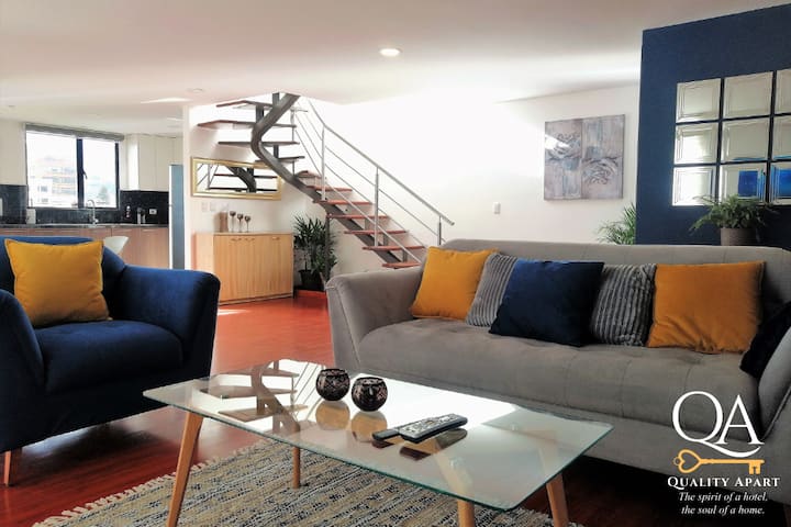 Qa-206 (5★) Modern Penthouse /Terrace-bbq-gym - Cuenca