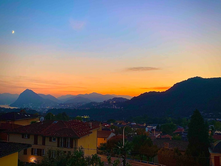 Appartamento Con Terrazza Vista Lago Di Lugano - Lugano