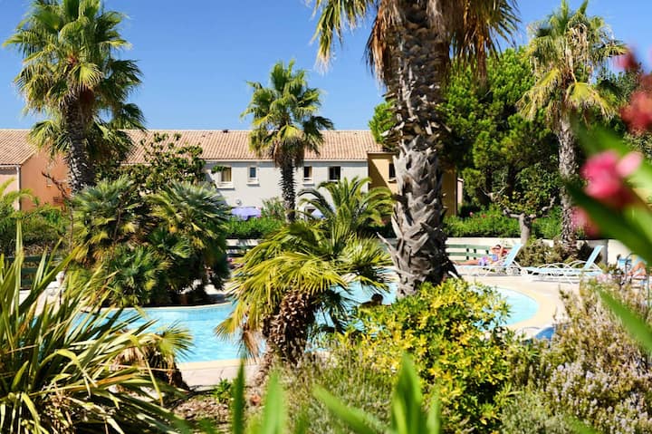 Agréable Pavillon Avec Piscine Et La Plage à 550m - Vendres