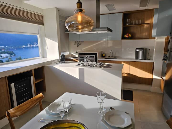 2007 Melhor Flat Leblon. Vista Fabulosa 350m Praia - 裡約熱內盧