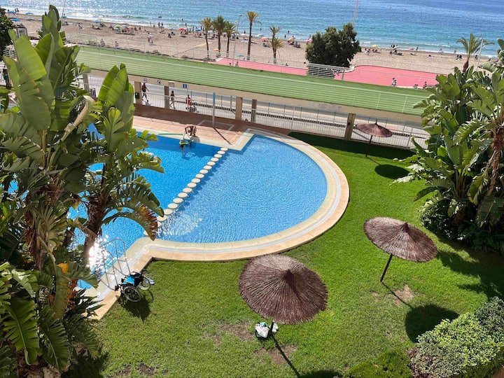 Moderno Apartamento Olivar En 1a Línea De Playa - ベニドルム