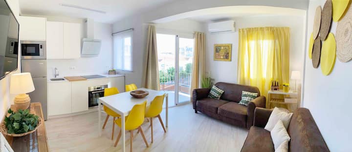 Terraza Luminosa, Renovado Y Confortable 3bd - Malaga