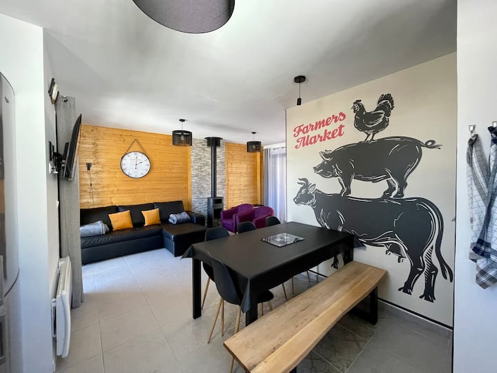 Duplex 8 Couchages, Vue Montagne, Jardin+cheminée - Les Angles