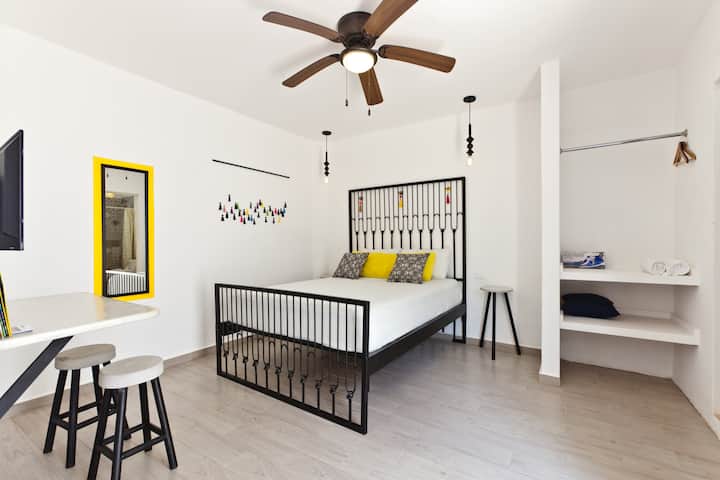 "Bohème" Estudio "Negro" (5min Playa) - Playa del Carmen