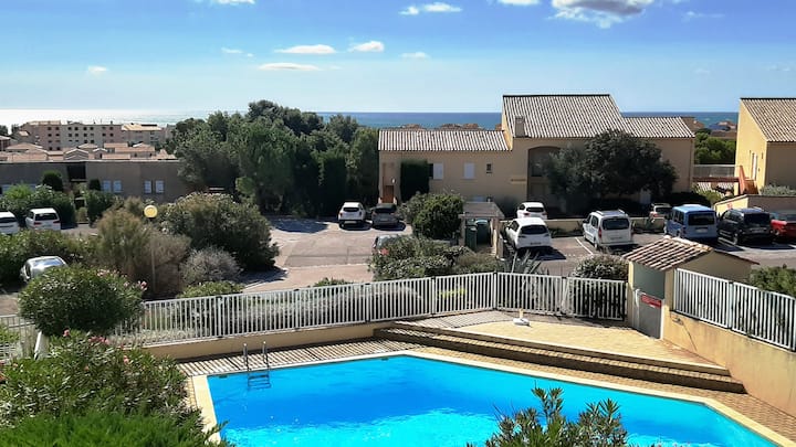 Appartement Vue Sur Mer En Résidence Avec Piscine. - Saint-Pierre-la-Mer