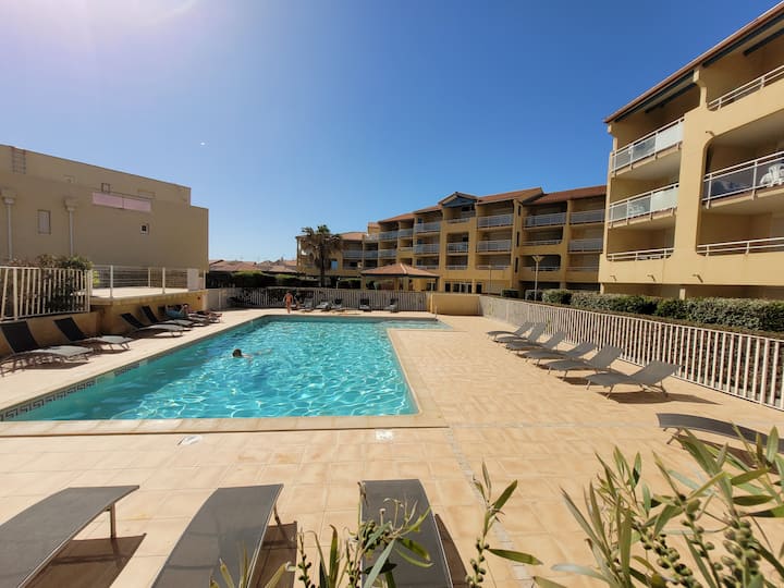 Appartement Avec Terrasse Et Piscine Face à La Mer - Valras-Plage