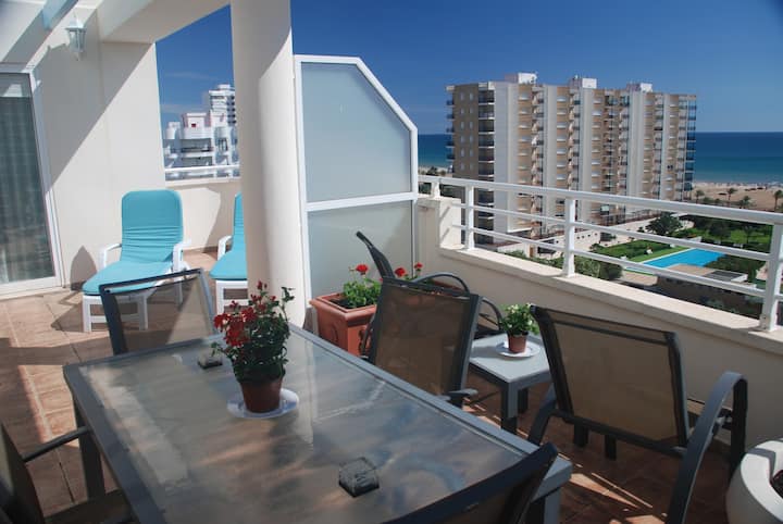 Penthouse Très Lumineux Avec Vue Sur La Mer + Wifi - Gandie