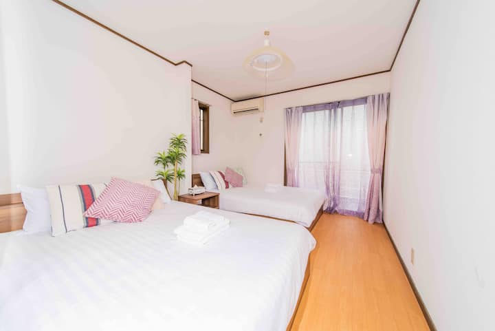 東京都池袋大駅電車4分/步行3分/可住7人/wi-fi無料/保存行李無料（101） - Ikebukuro