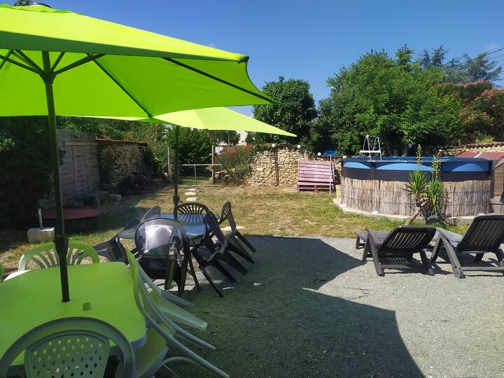 Gîte 4*- 4 Chambres 12 Pers Balneo+piscine - Cognac