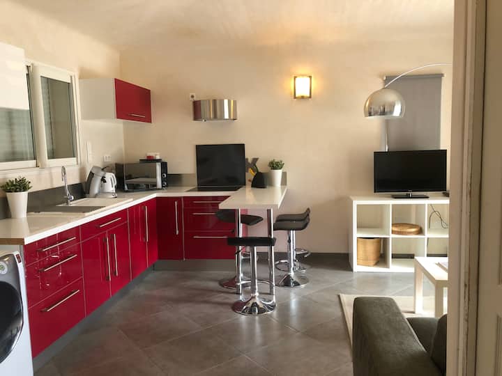 Très Bel Appartement Moderne Plein Sud Vue Mer - Plage de Figari