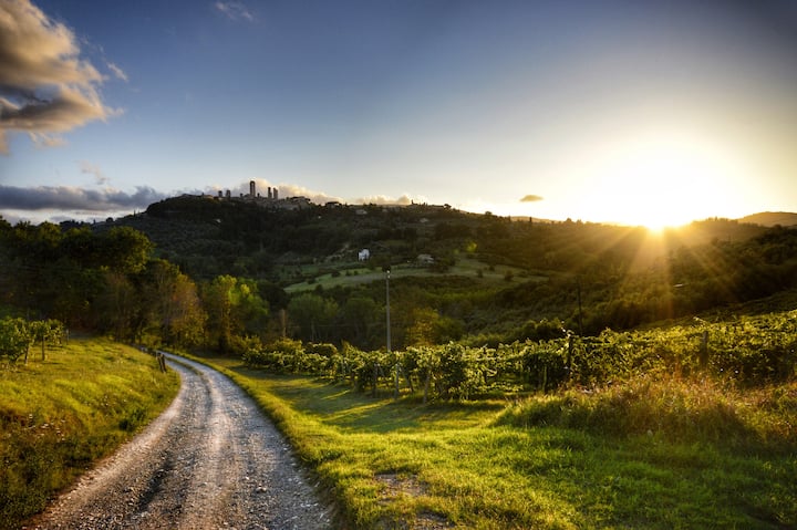 Superlage, Atemberaubende Aussicht - San Gimignano