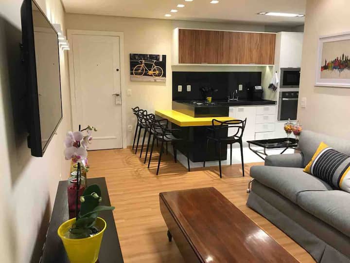 Belo Flat Com Conforto, Sofisticação E Serviços. - San Paolo, Brasile