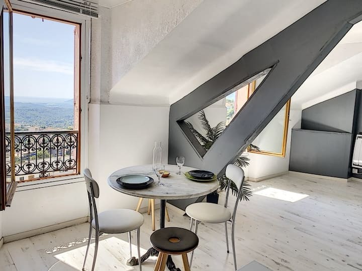 Appartement Avec Vue Splendide Jusqu'à La Mer - Grasse