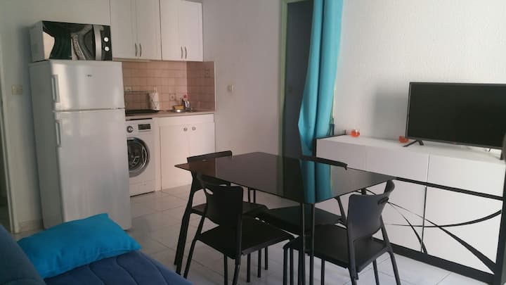 T2 Cabine Les Pieds Dans L'eau Et Climatisé - Saint-Pierre-la-Mer