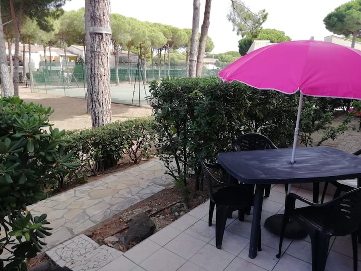 Studio + Cabine 15 Mn à Pieds Plage Cap (Pinède) - Agde