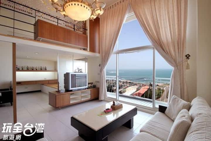 F全海景樓中樓房型4人房(最低入住2人)(價格隨人數增加而增加) - 三芝區