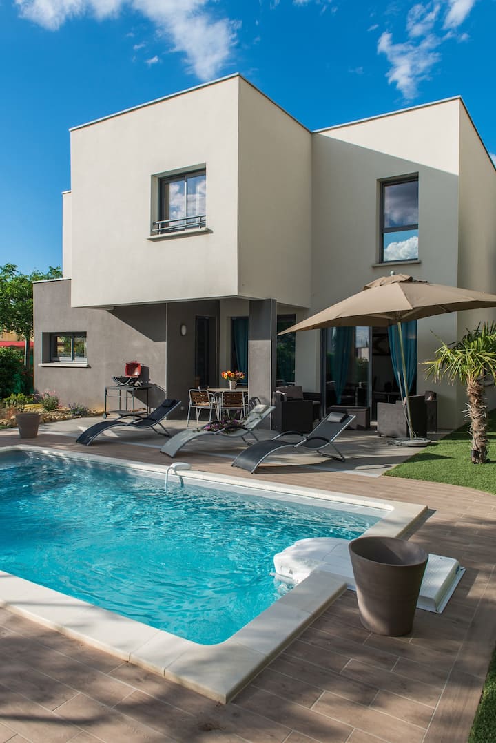 Villa Des Arts 150 M De La Mer + 6 Vélos+ Piscine - Sète