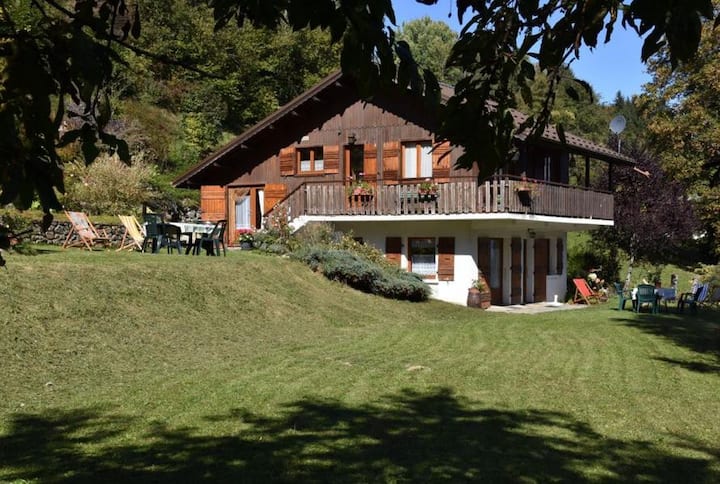Charmant Chalet Rez De Jardin Facing Mont Blanc - Saint-Gervais-les-Bains