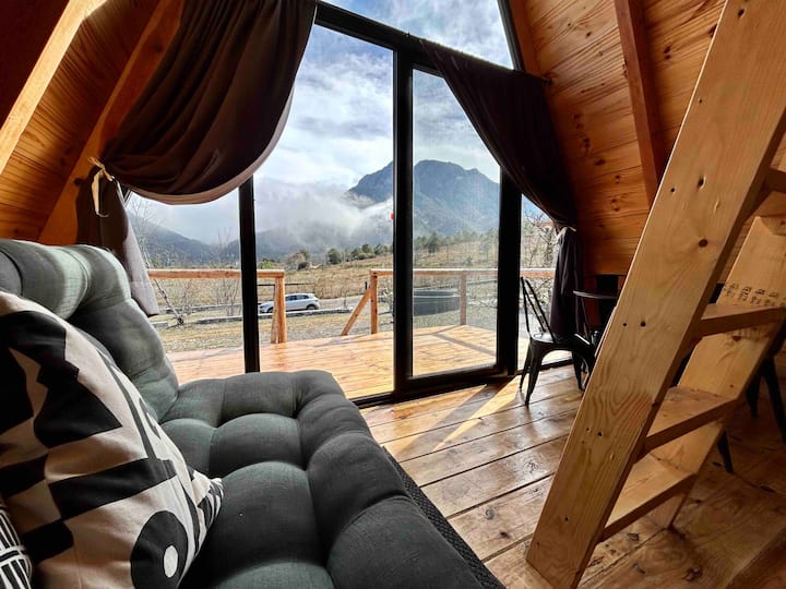 Cabaña Montaña | Eco-cabin Con Vista A La Sierra - Nuevo Leon