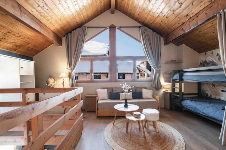 Le Chalerick Triplex Rénové 6/8p Skis Aux Pieds 4* - Valmeinier