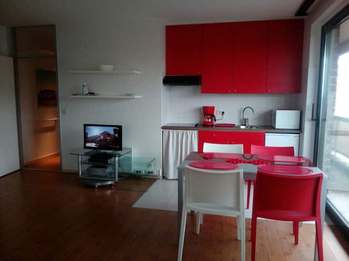 Moderne Studio Vue Latérale Sur Mer 4 Pers - Furnes