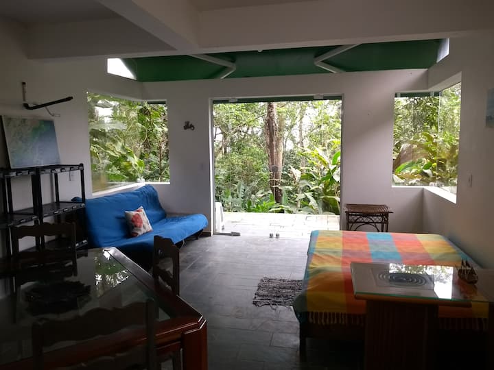 Chalé Rústico Mata Atlântica Vermelhinha 120m - Ubatuba