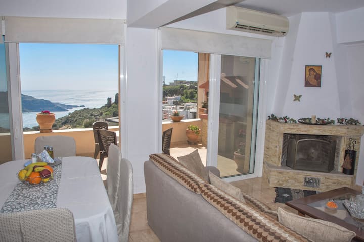 "Bright Side" House In Sellia With Libyan Sea View - Plakias