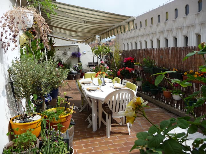 Appart. Chaleureux Grande Terrasse  Centre Ville - Marseille