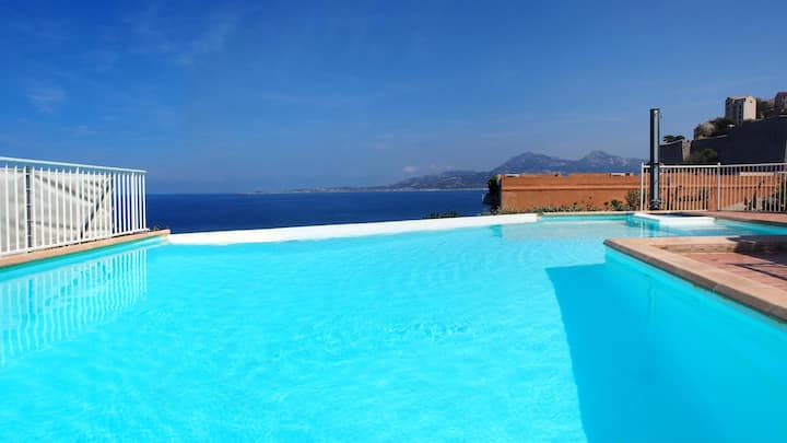 Studio#2, Centre Calvi, Vue Mer, Piscine, Terrasse - Calvi