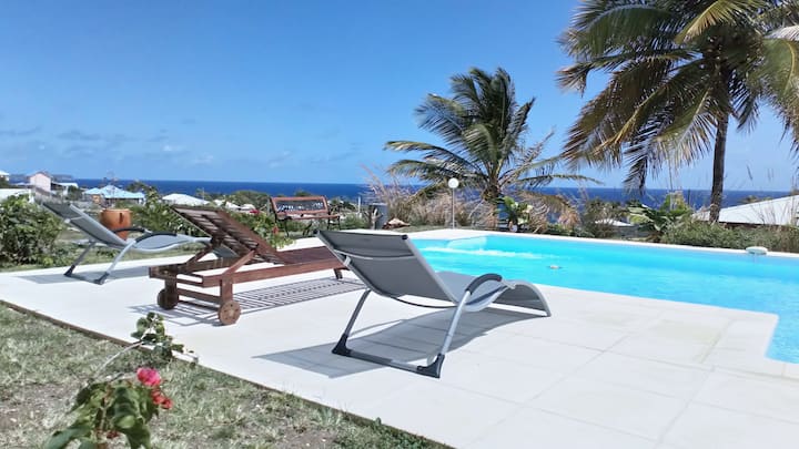 Charmant Gîte Vue Mer, Piscine, Proche Des Plages - Guadeloupe