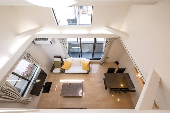 Atrium,8min Skytree & Sta. 4br 96㎡ Carpark/jp Yard - Ueno