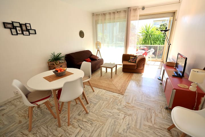 Grand Studio/terrasse 200m De La Mer Parking Privé - Mandelieu-la-Napoule