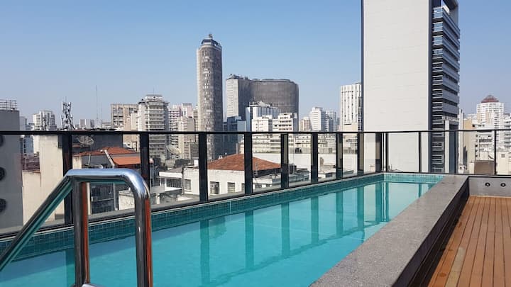 Studio Novo,academia,piscina,sauna. República - São Paulo