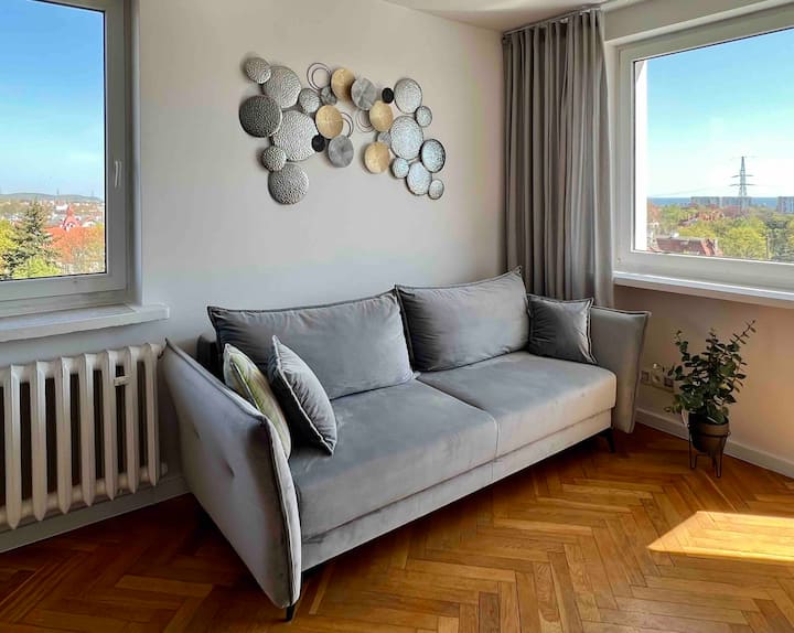 Volare Sopot/3 Rooms/6 People/sea View/parking - Sopot