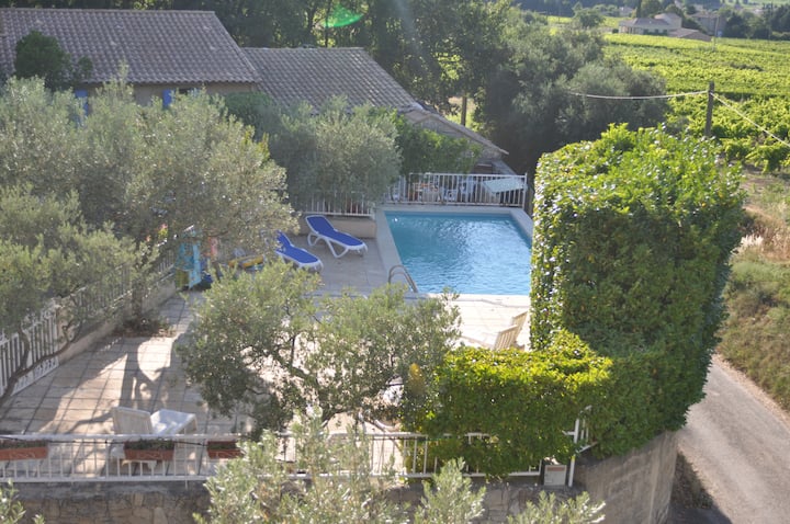 T2 Piscine Chauffée En Saison "Le Pin" - Beaumes-de-Venise
