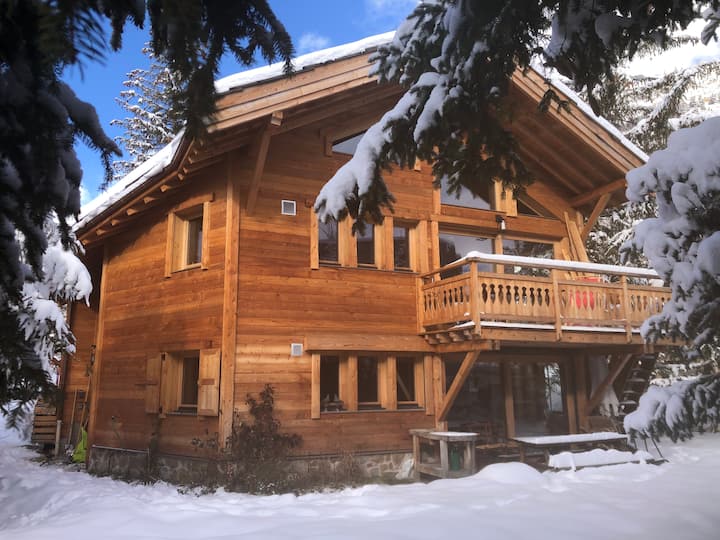 Rdc Chalet Monetier Village 8p Sud Jardin Vue - Le Monêtier-les-Bains