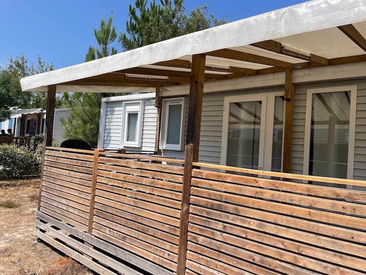 Mobilhome 6 Personnes Camping Les Vignes 5 éToiles - Lit-et-Mixe