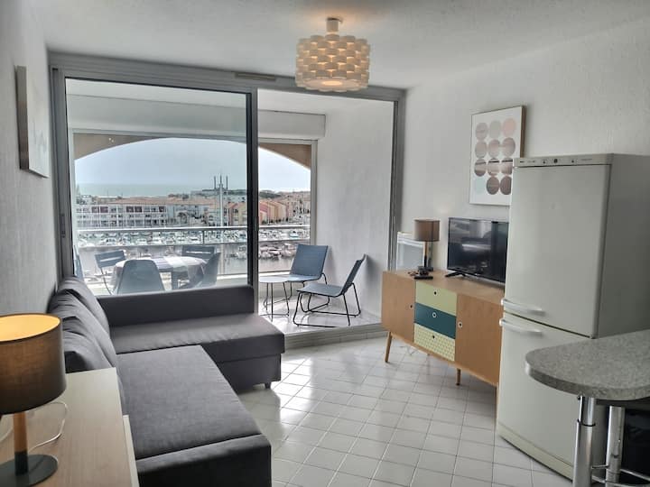 Vue Marina, Terrasse Et Parking Privé - Carnon